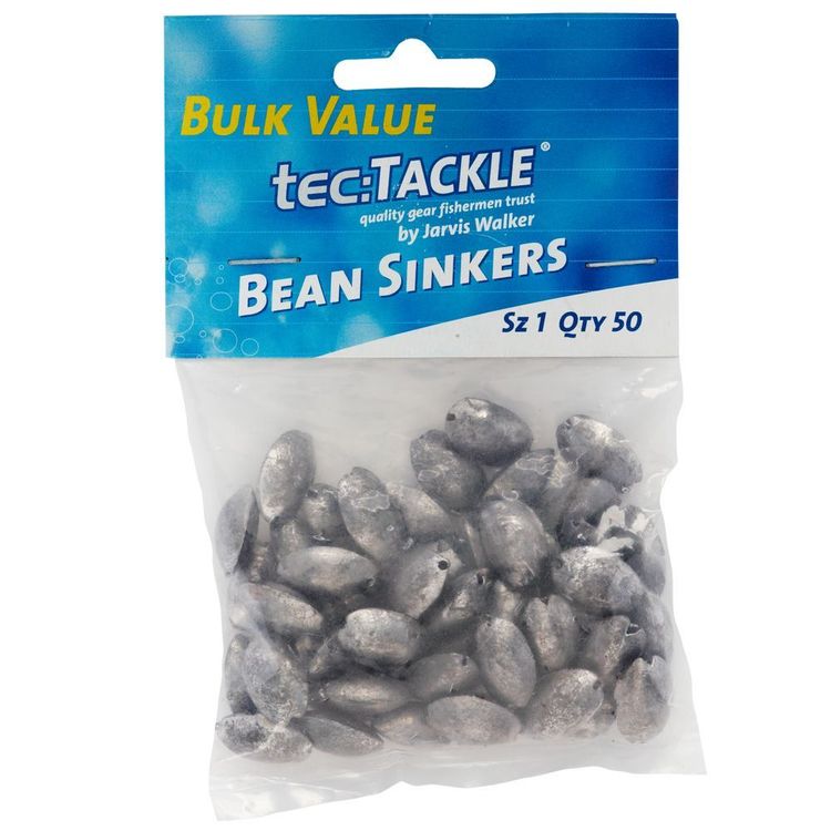TEC TACKLE BEAN SINKER 50PC – Adventure Camping & Fishing